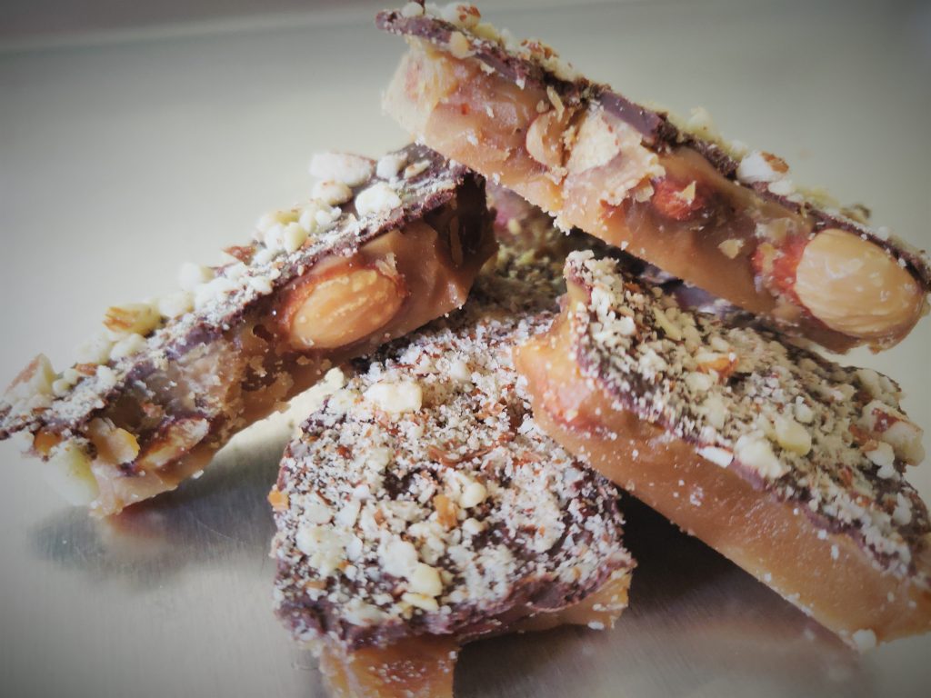 Almond English Toffee 1/2 Pound Bag - Tiny Tim's Candies